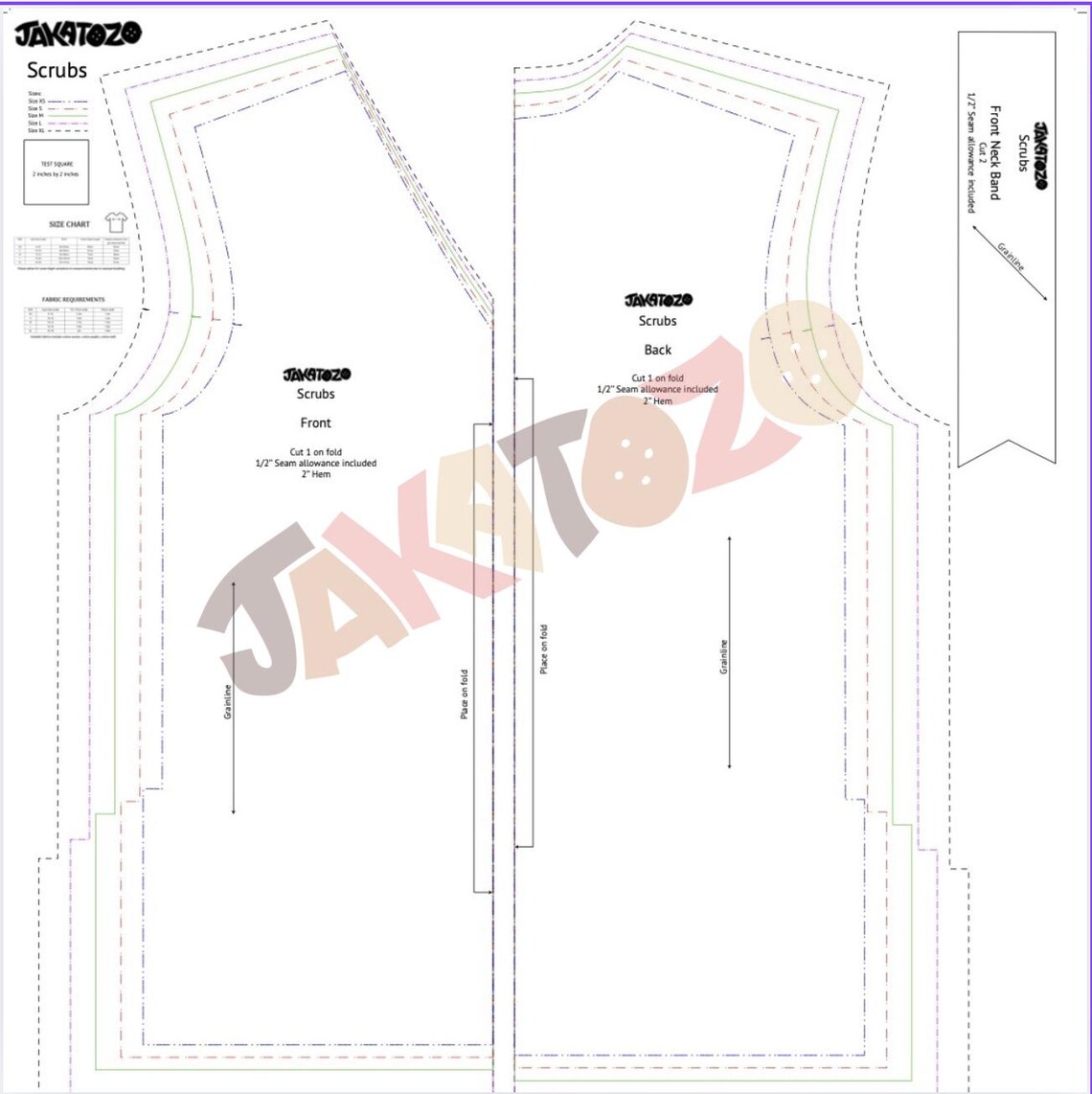 Unisex Scrubs DIGITAL Sewing Pattern With YT Video Tutorial - Etsy