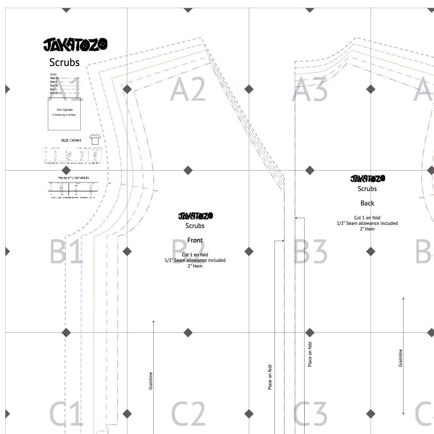 Unisex Scrubs DIGITAL Sewing Pattern With YT Video Tutorial - Etsy ...