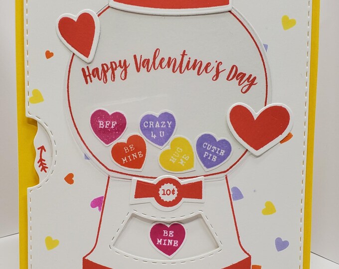 Valentine Conversation Hearts Handmade Card - Etsy