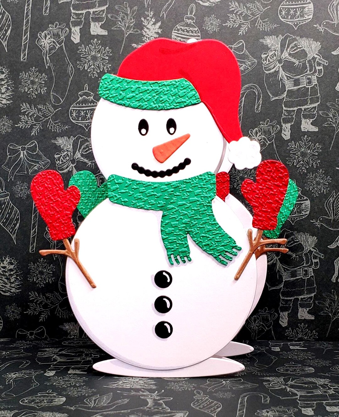 Snowman Buddies Handmade Holiday Card - Etsy