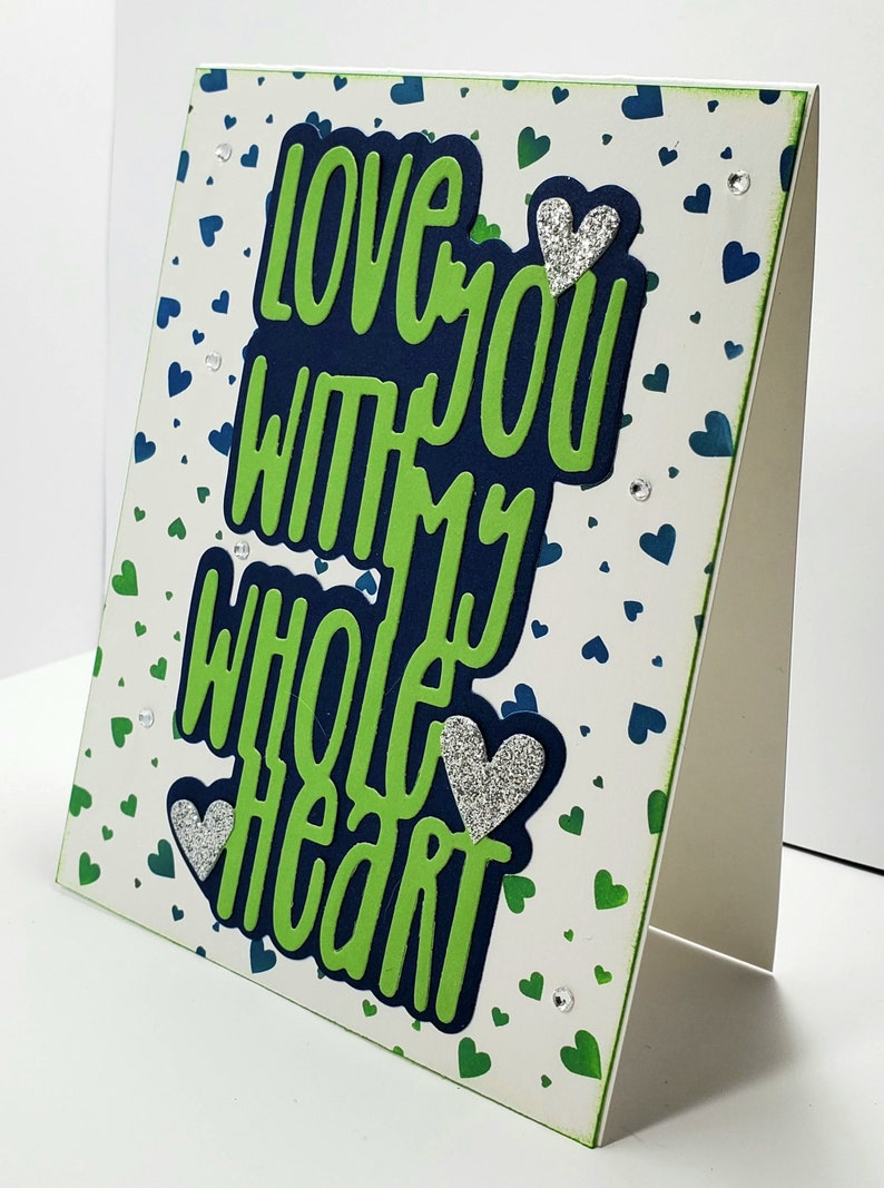 Seattle Seahawks Inspired Valentine Handmade Card, Sports Team Inspired ...