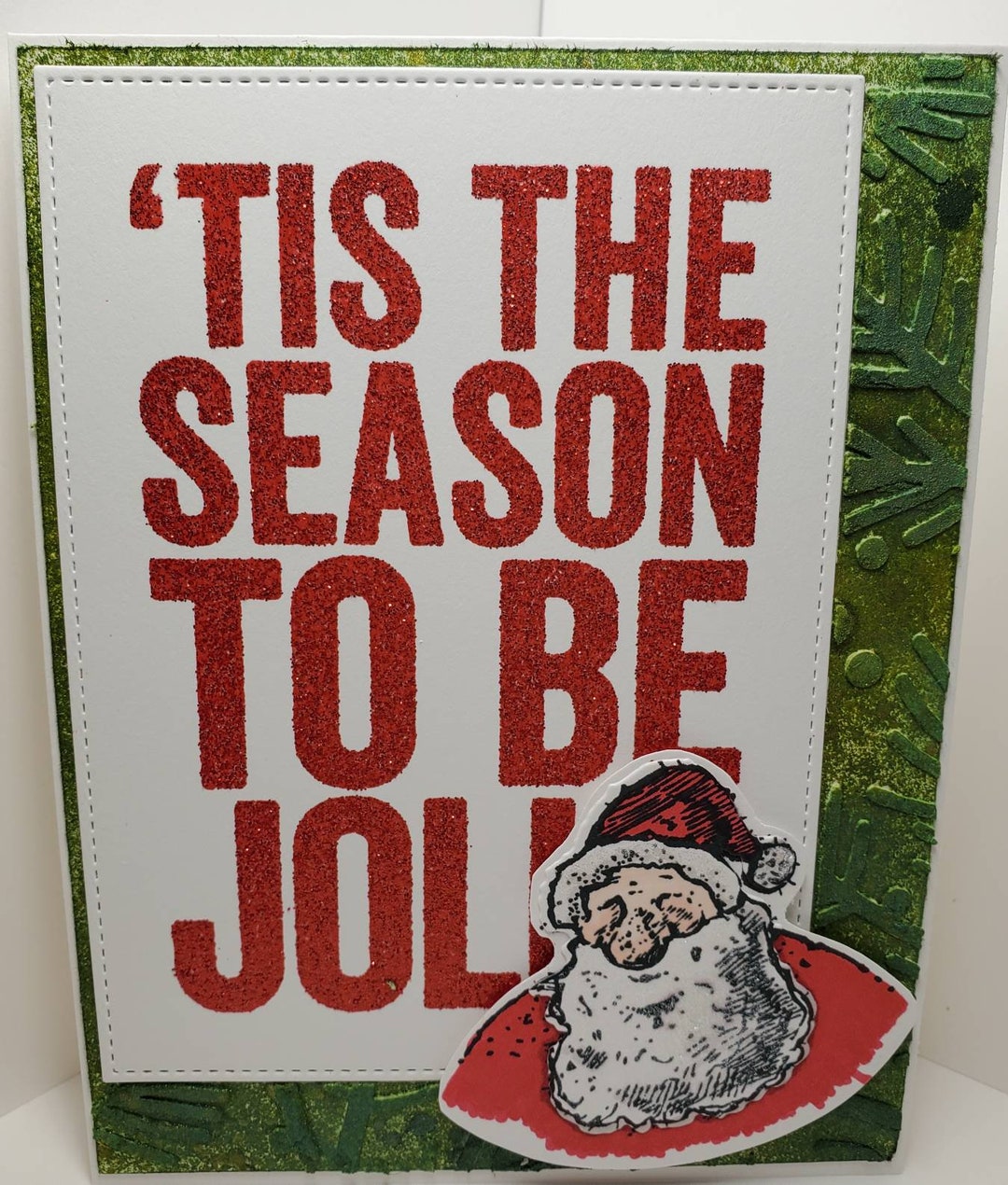 Tis the Season to Be Jolly Santa Card - Etsy