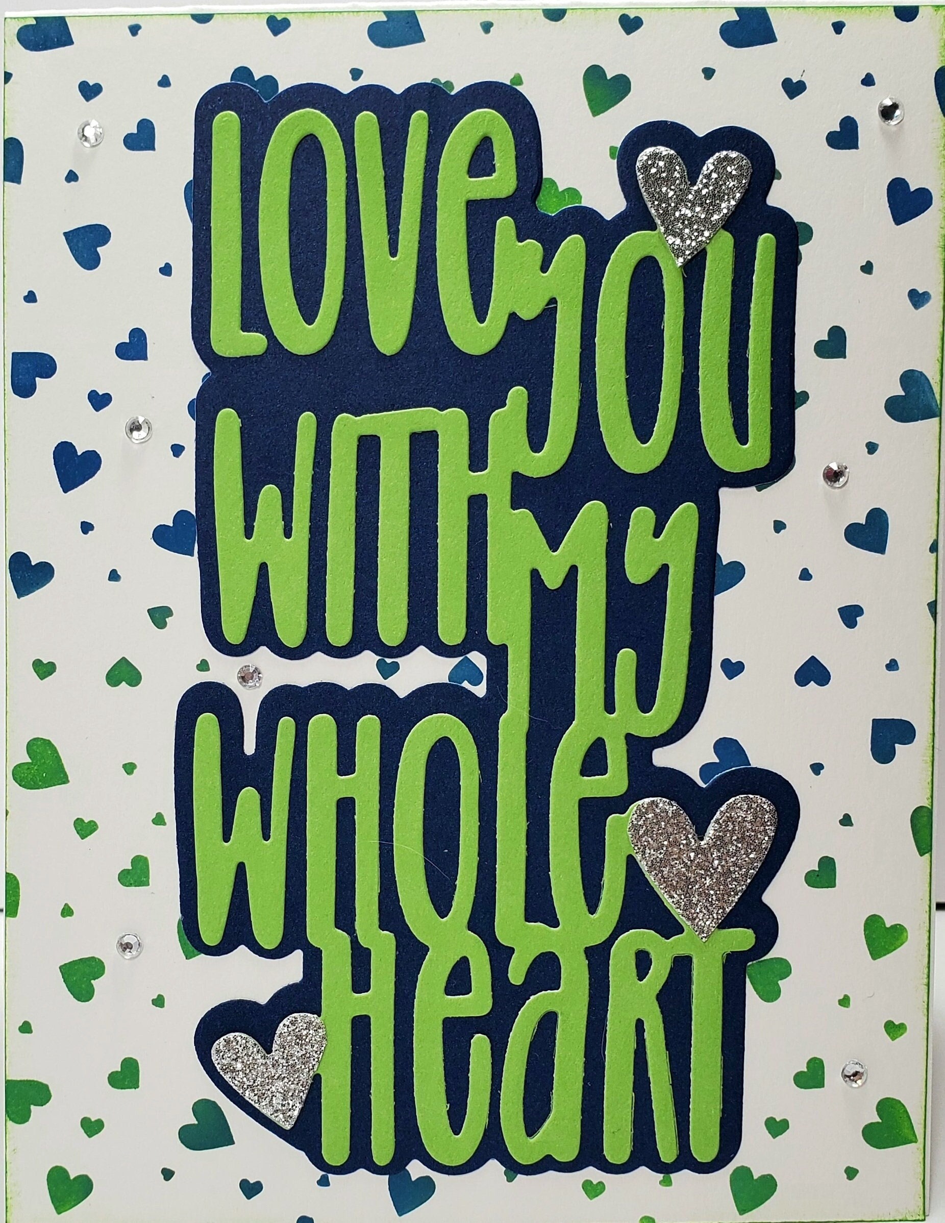 Seattle Seahawks Inspired Valentine Handmade Card, Sports Team Inspired ...