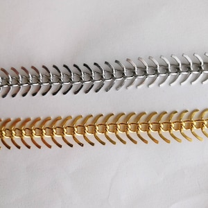 Fishbone Chain Bracelet for Men | Stainless Steel Bracelet Gold Silver ...