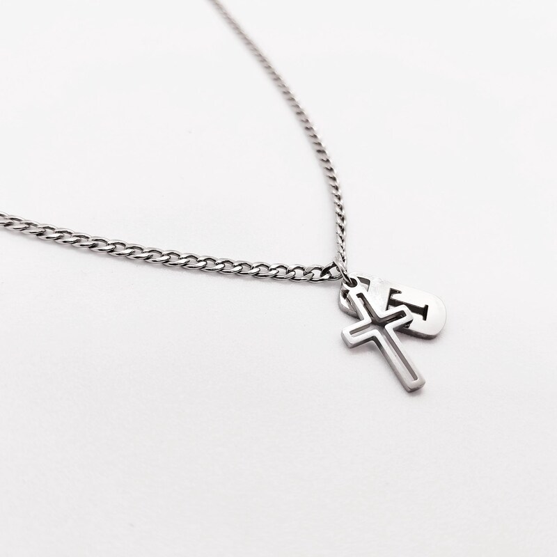 Double Cross Chain Necklace - Etsy