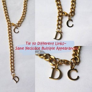 Custom Gold Double Initials Necklace | Silver Two Letter Chunky Cuban ...