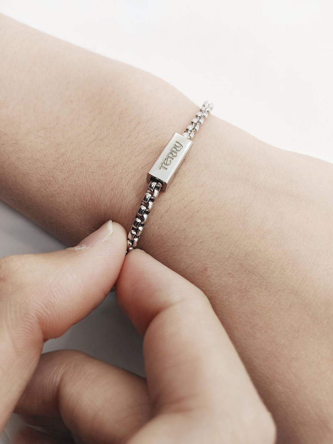 Personalized Family Bracelet | Silver Gold Engraved Family Name ...