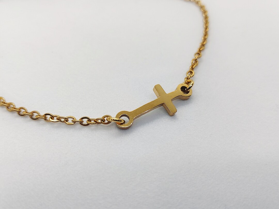 Personalizaed Cross Anklet for Women Religous Jewelry Dainty Cross Anklet Fashion Chain Anklet ...