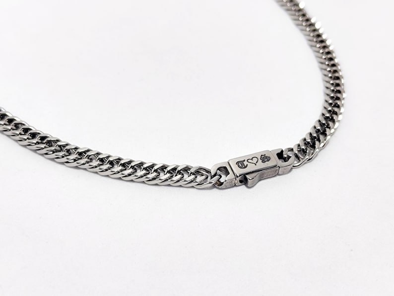 Double Curb Chain Stainless Steel Necklace for Men | Premium Engravable ...