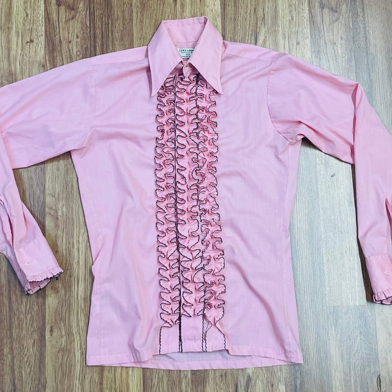 Ruffled Tuxedo Shirt - Etsy