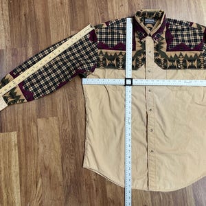 Vintage Roughrider by Circle T Southwest Western Plaid and Geometric ...