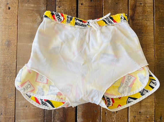 1960s Vintage Champion Spark Plugs swim Trunks Novelt… - Gem
