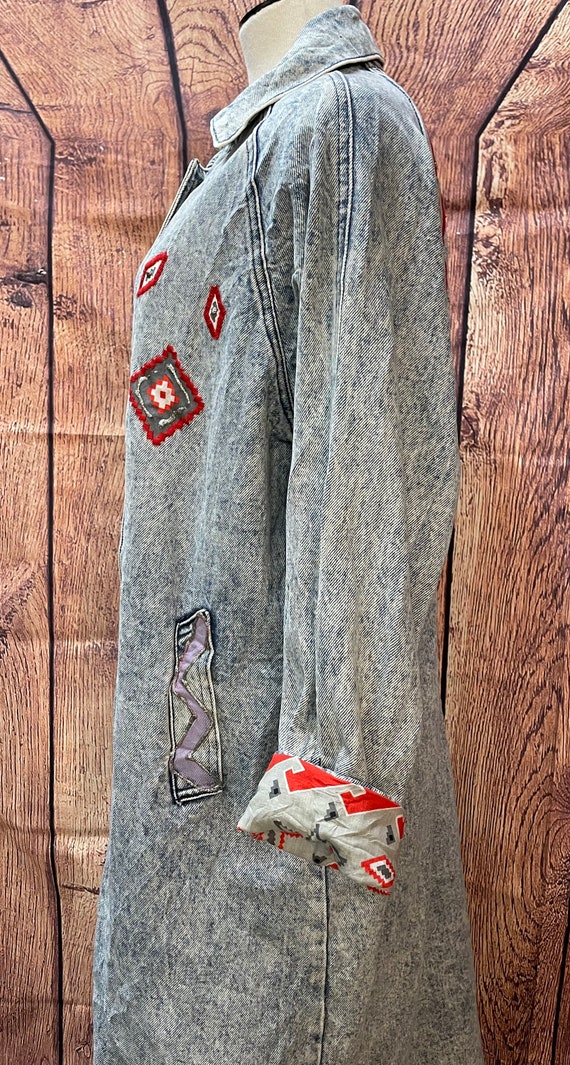 1980’s Vintage Sundance Southwest Acid Wash denim Ove… - Gem