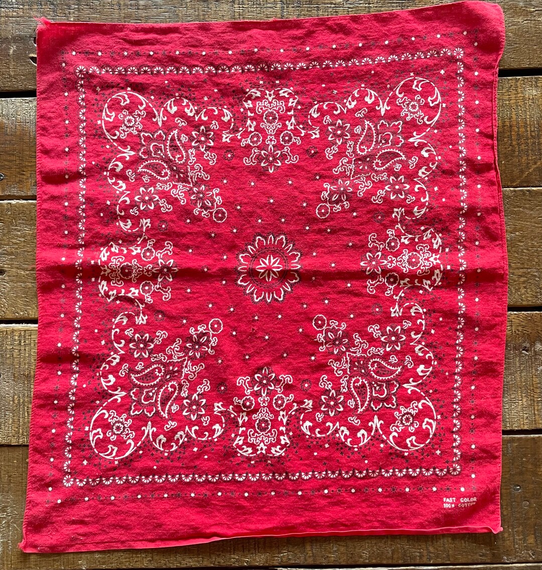 1920s / 1930s Vintage Red Hanky Cowboy Handkerchief Bandanna - Etsy