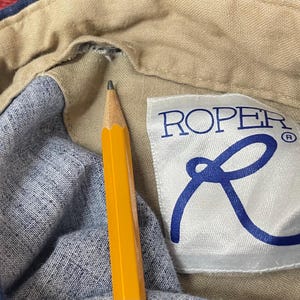 Vintage Roper Navy Blue and Khaki Southwest Western Solid and Geometric ...
