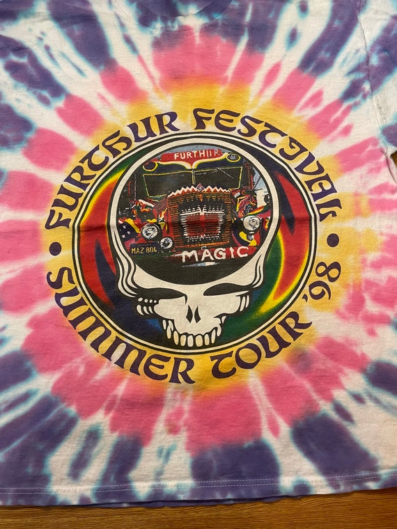 1998 Furthur Festival Deadhead Magic Bus Tie Dye Vint… - Gem