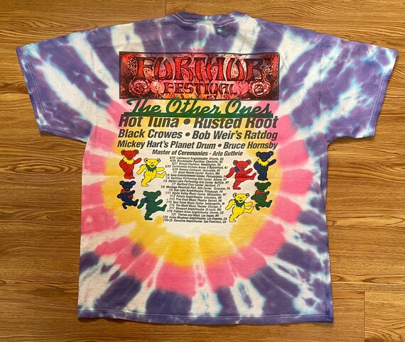 1998 Furthur Festival Deadhead Magic Bus Tie Dye Vint… - Gem