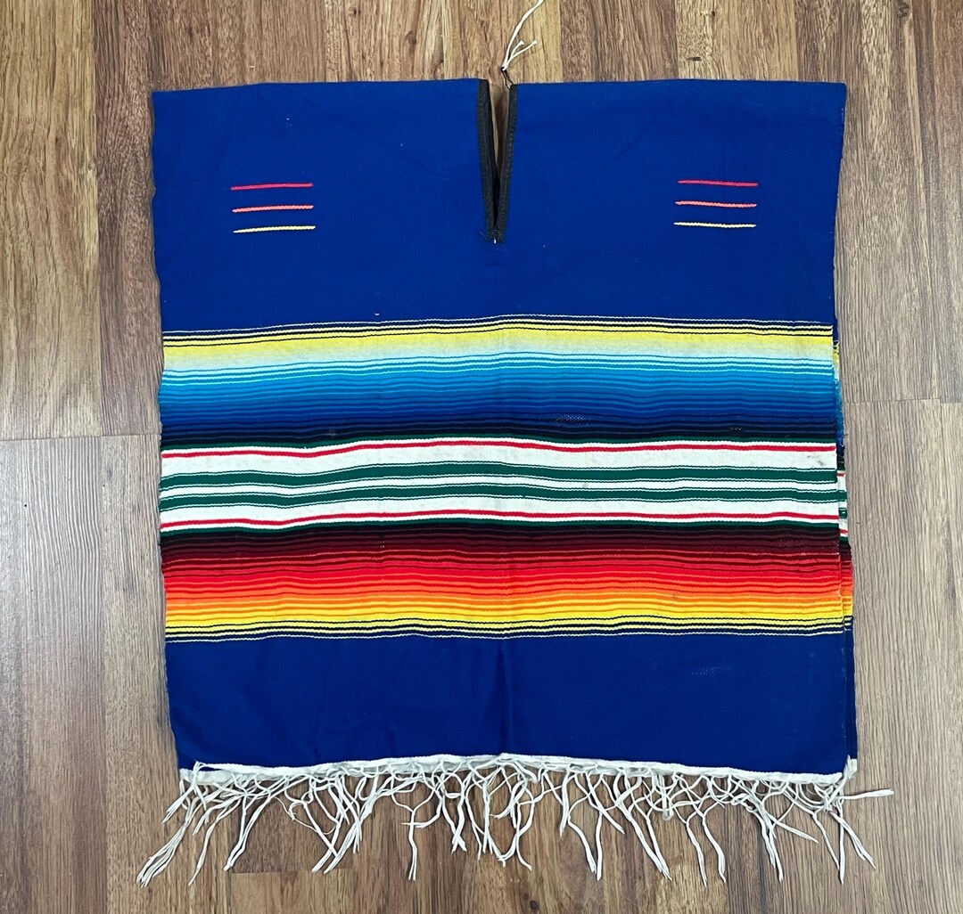 1960’s Vintage Kids Mexican Serape Saltillo Poncho Vest Child’s - Etsy