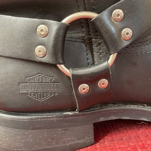 Harley Davidson Broken-in & Distressed Square Toe Harness Moto Boots ...
