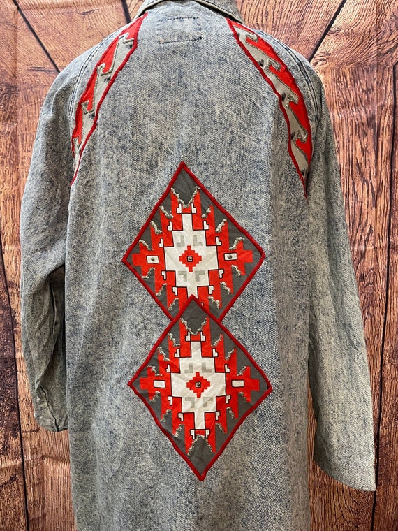 1980’s Vintage Sundance Southwest Acid Wash denim Ove… - Gem