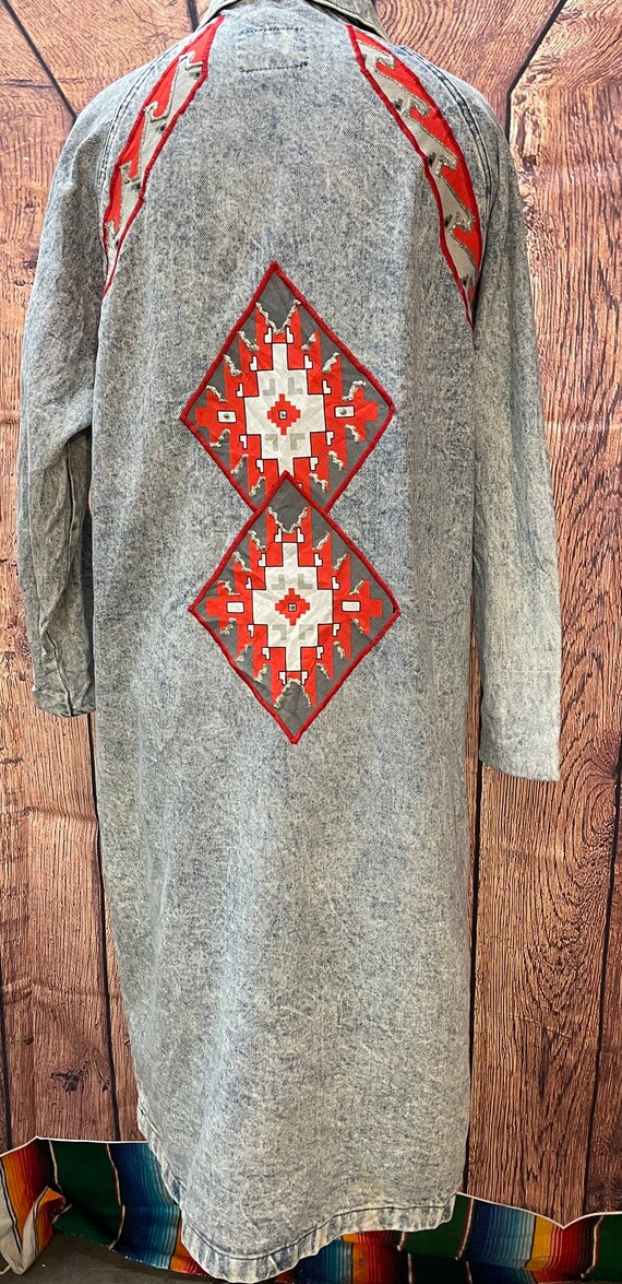 1980’s Vintage Sundance Southwest Acid Wash denim Ove… - Gem