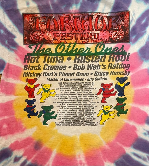 1998 Furthur Festival Deadhead Magic Bus Tie Dye Vint… - Gem