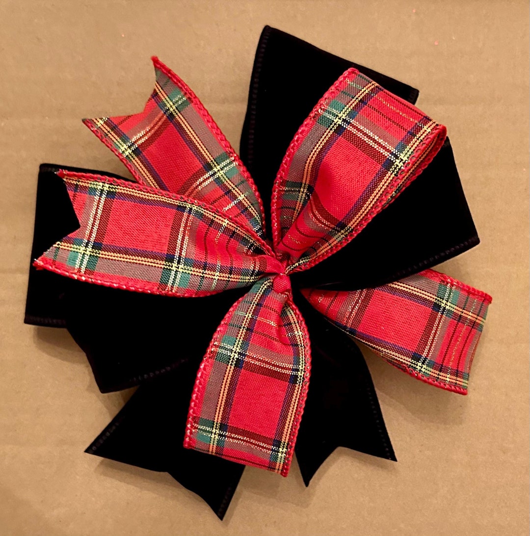 Christmas Door Hanger Bow Sign Bow Package Bow Small Decor Birdhouse ...