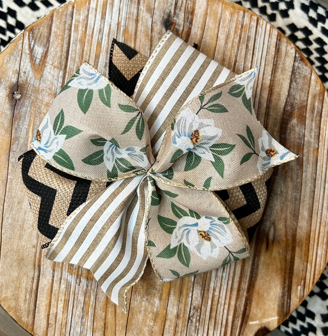 Everyday Sign Bow Magnolia Sign Bow Spring Summer 6.5” Sign Bow ...