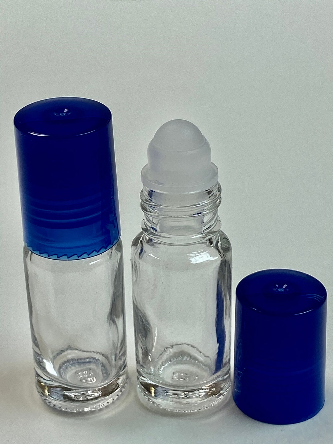 144 Pcs, 5ml (1/6 Oz) Clear Rollon Bottle With Plastic Roller With ...