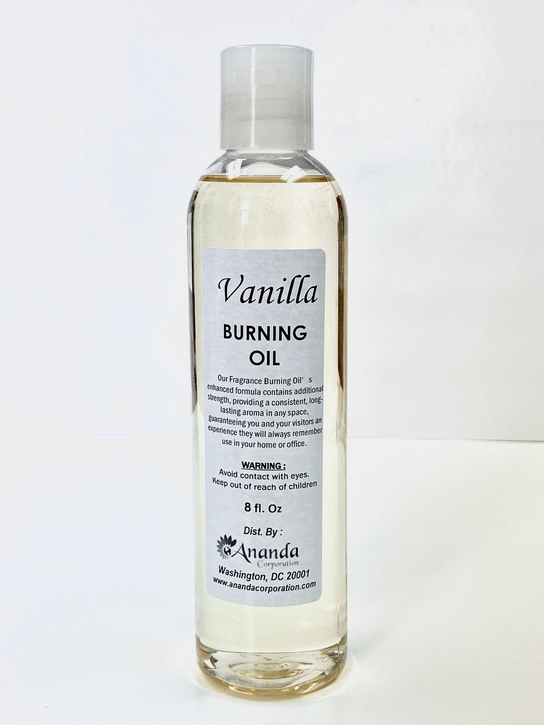 VANILLA, 8 Oz Burning Oil Scented Fragrance Burning Oil, Incense Oil ...