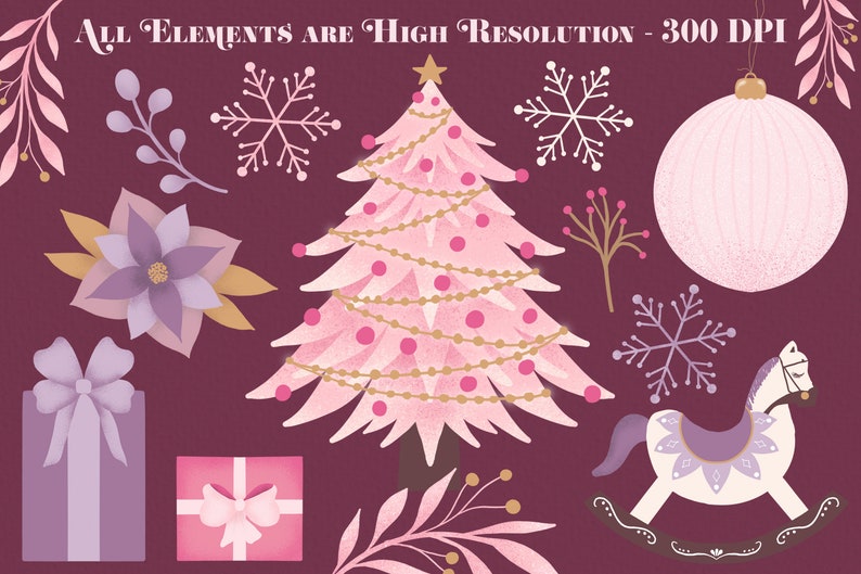 Sugarplum Christmas Clipart Nutcracker Illustrations Seamless Patterns ...