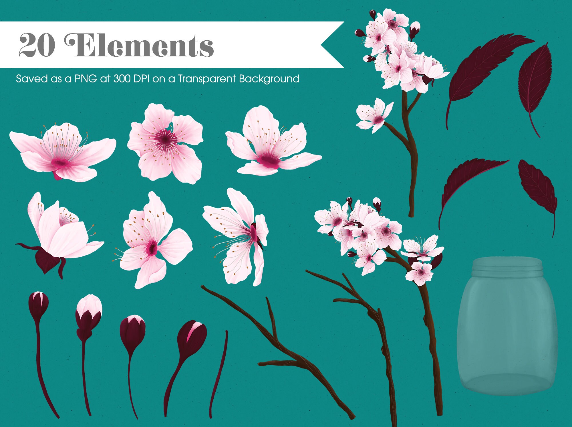 Cherry Blossom Clipart | Cherry Blossom PNG | Cherry Blossom ...