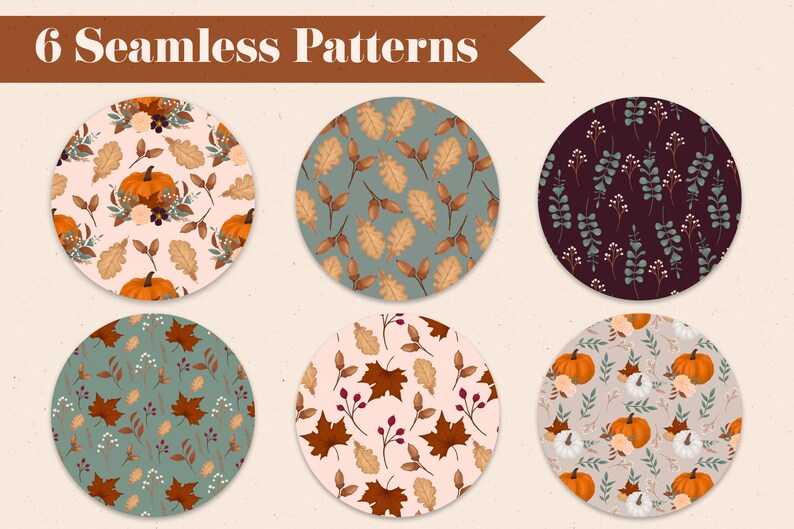 Autumn Floral Clipart: Hand-painted Fall PNG Graphics (digital Download ...