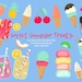 Sweet Summer Treats Clipart – Ice Cream, Fruit, Lemonade PNG - Etsy