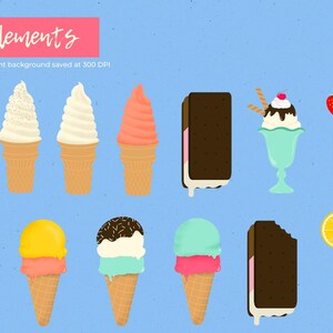 Sweet Summer Treats Clipart – Ice Cream, Fruit, Lemonade PNG - Etsy