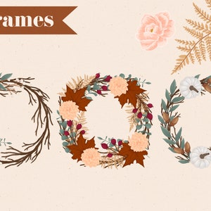 Autumn Floral Clipart: Hand-painted Fall PNG Graphics (digital Download ...