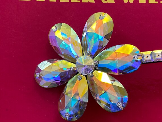 Vintage Butler And Wilson Crystal Floral Hairclip 1980… Gem