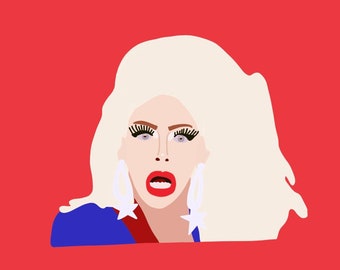 Alyssa Edwards Fine Art Print Pop Art Alyssa Drag Queen Modern Portrait ...