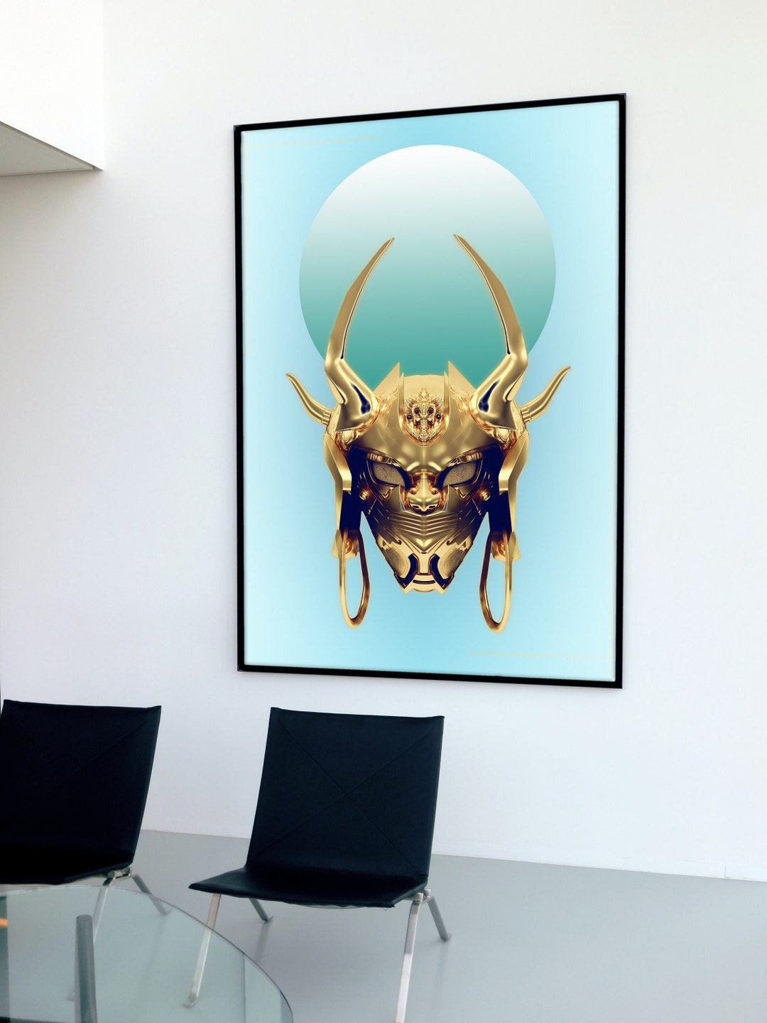 Japanese Oni Mask Golden Oni Symbol of Power and Strength - Etsy