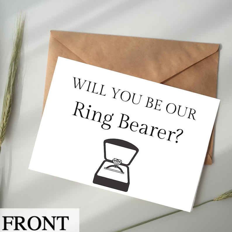 Will You Be Our Ring Bearer DIGITAL DOWNLOAD Printable Card - Etsy