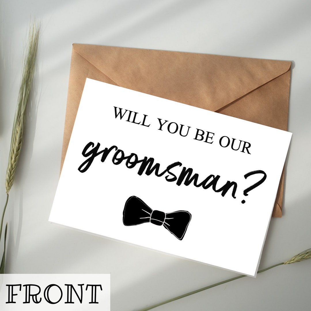 Will You Be Our Groomsman DIGITAL DOWNLOAD Printable Card - Groomsmen ...