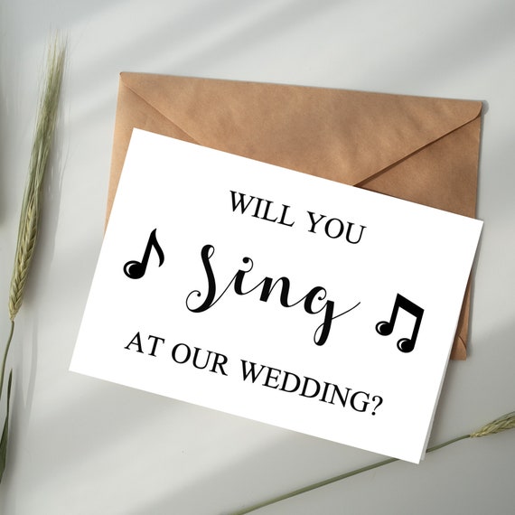 Will You Sing at Our Wedding DIGITAL DOWNLOAD Printable Card - Etsy