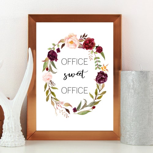 Printable Wall Art Office Sweet Office Printable Art Home | Etsy
