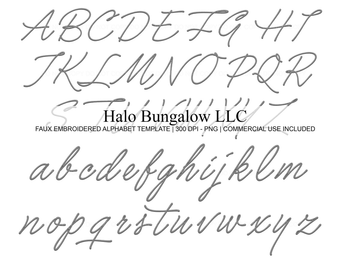 Embroidered Alpha PNG, Create Your Own, Faux Embroidered Alphabet Set ...