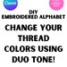 Canva Faux Embroidered Alphabet Set, Faux Embroidery Alphabet ...