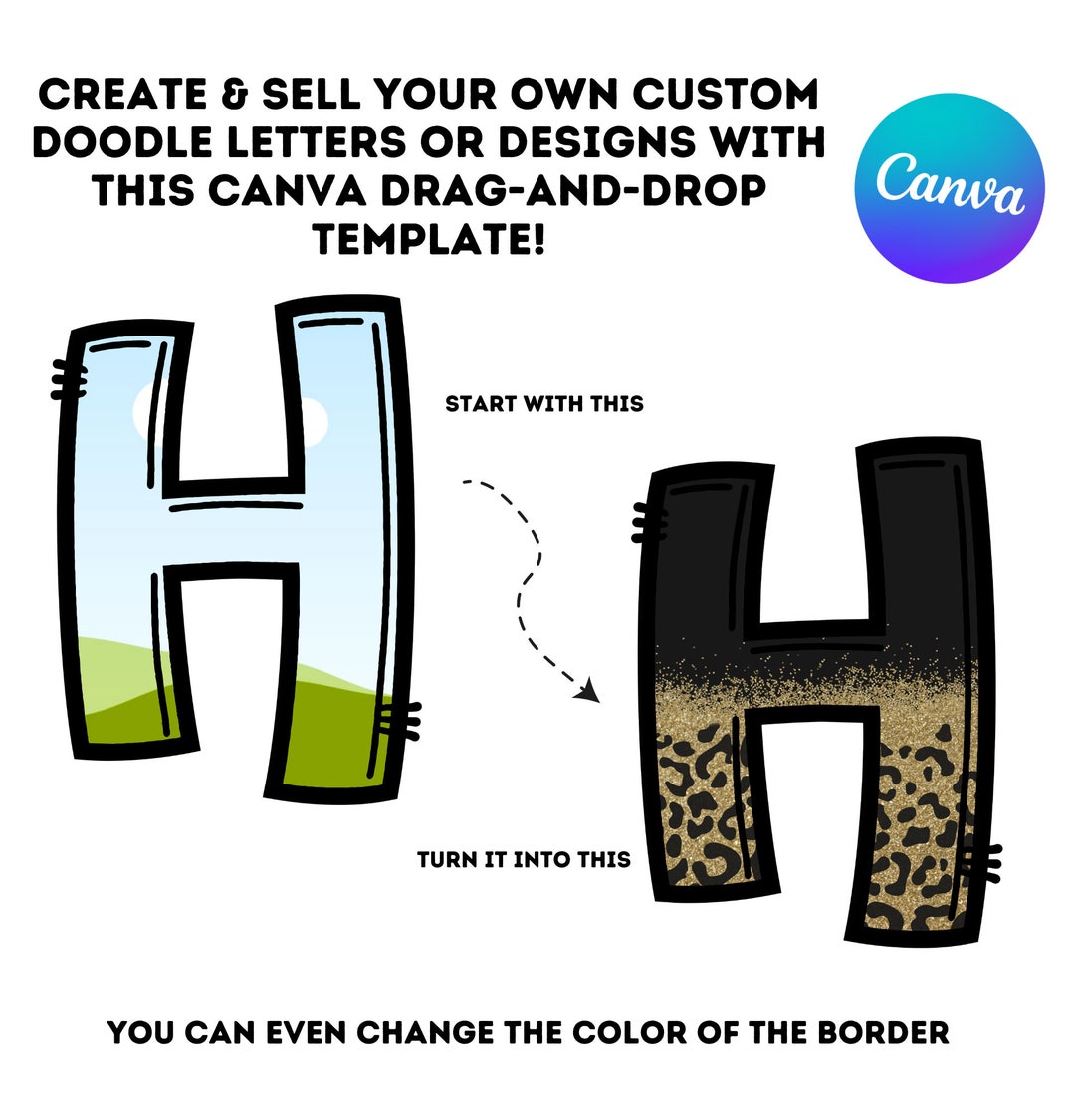 Doodle Font for Canva, Create Your Own Doodle Fonts and Sell Them as ...