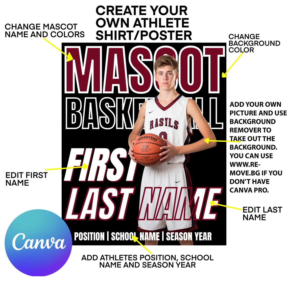 Personalized Senior Design Template Shirt, Poster, Card, Magazine ...