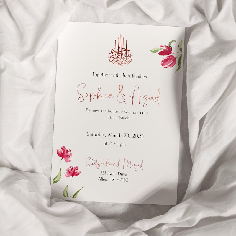 Pakistani Wedding Card - Etsy