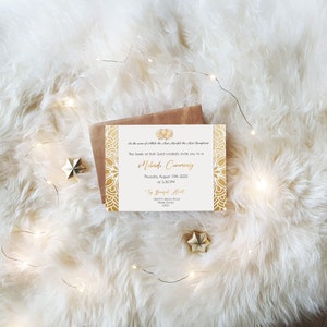 Custom Mehndi Invitation | Digital | Gold, Digital Download ...