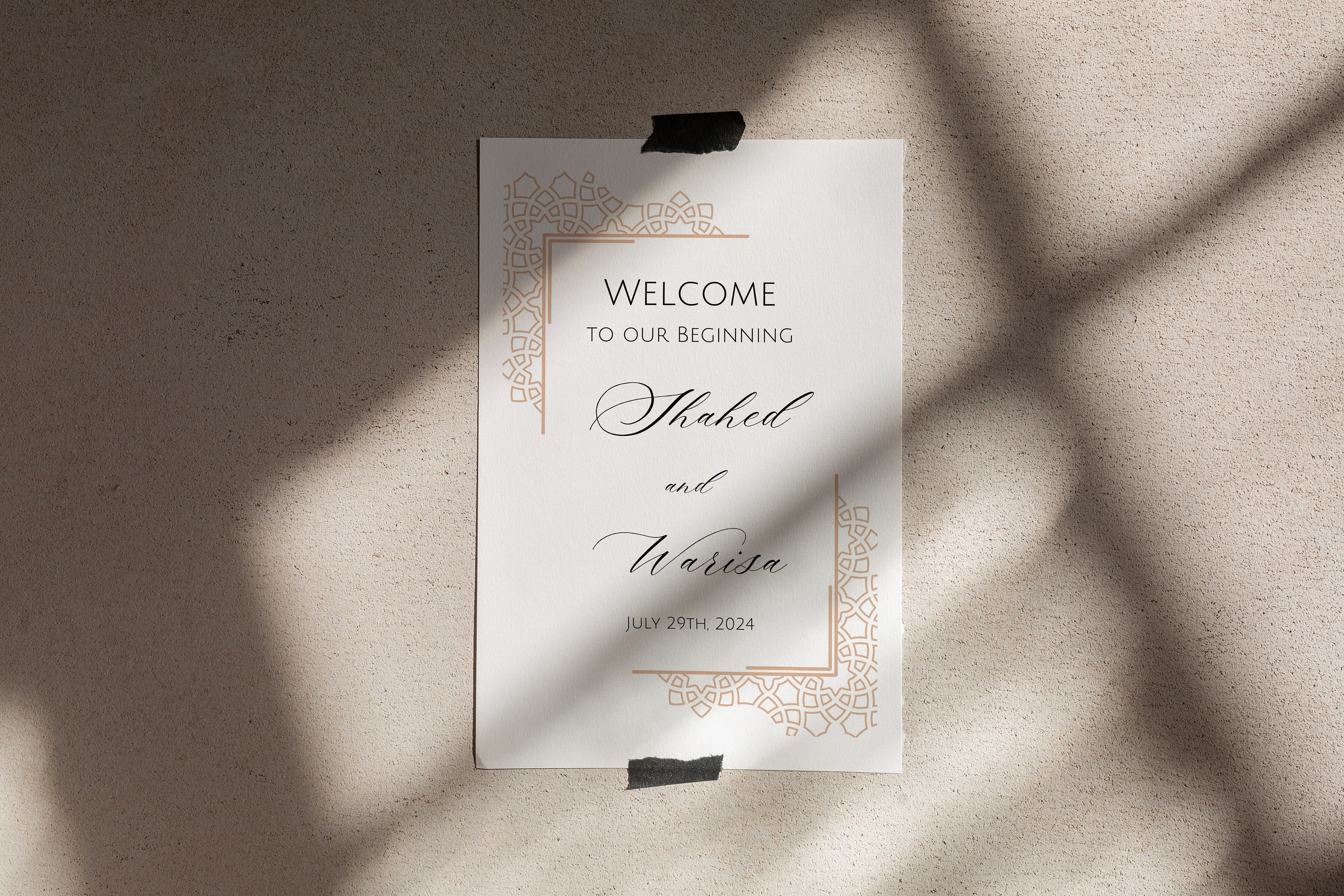 Nikah Wedding Sign. Welcome Sign. Custom. Personalized. Entrance Sign ...